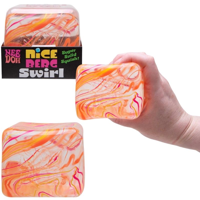 NeeDoh Niceberg Swirl - Mega fidget-terning for ro og fokus 200404